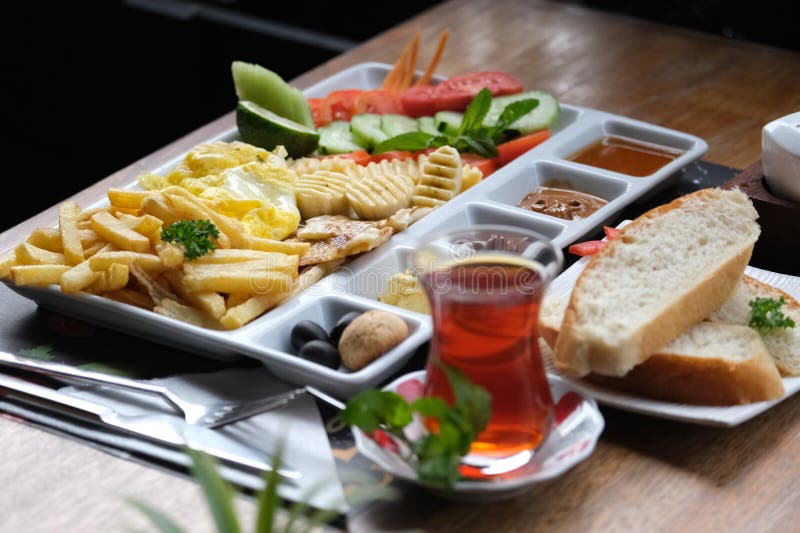 Turkish Breakfast Plate, Famous Turkish Breakfast Stock Photo - Image ...