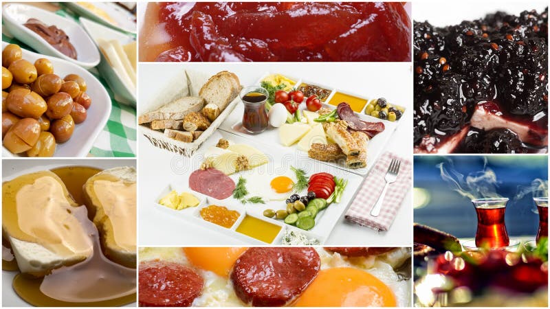 Turkish Breakfat Collage stock photo. Image of meat - 108046532