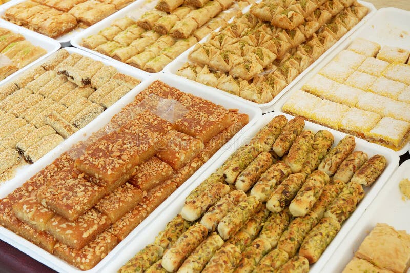 Turkish Cakes stock photo. Image of trays, sweets, turkish - 9434578