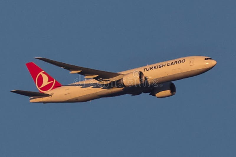 04-06-2025 Istanbul-Turkey: Turkish Cargo Boeing 777 in Golden Hour ...