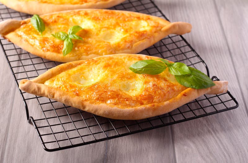 Turkish Cheese Filled Bread â€“ Pide Stock Image - Image of pastry ...