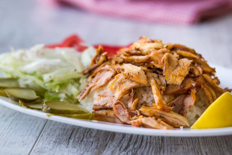 Turkish Chicken Doner Kebab Stock Image - Image of shawarma, lunch ...