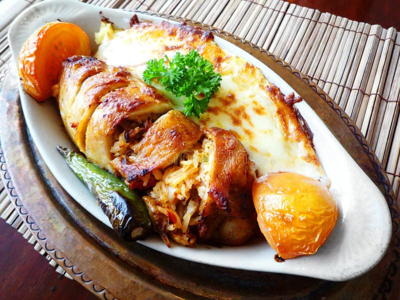 Turkish chicken main dish stock photo. Image of crust - 7996384