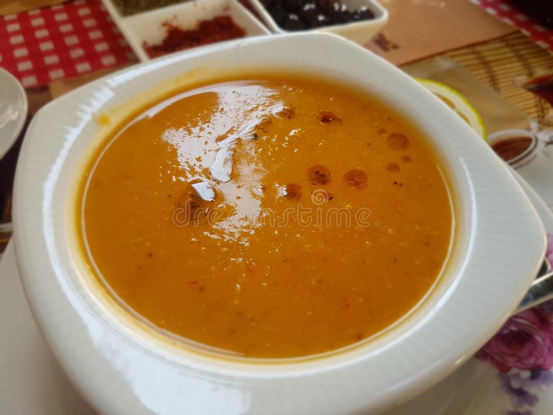 Turkish Chorba Soup Closeup Stock Image - Image of piquancy, oriental ...