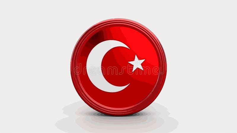 Turkish Circle Flag Cartoon Vector Illustration Stock Vector ...