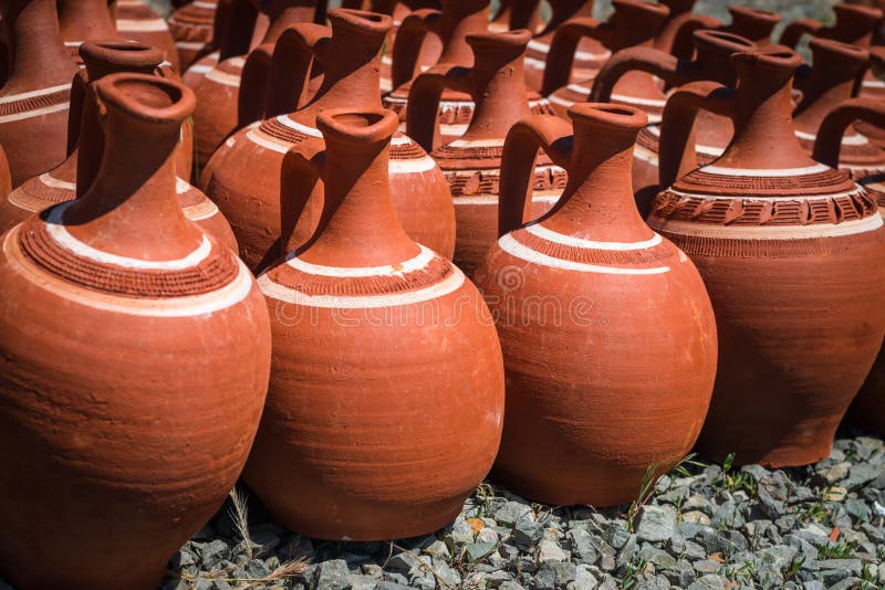 Turkish clay pots stock photo. Image of earthenware, traditional - 48483704