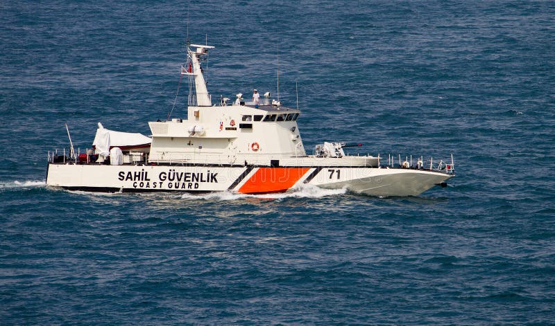 Turkish Coast Guard Boat editorial image. Image of armed - 14517865