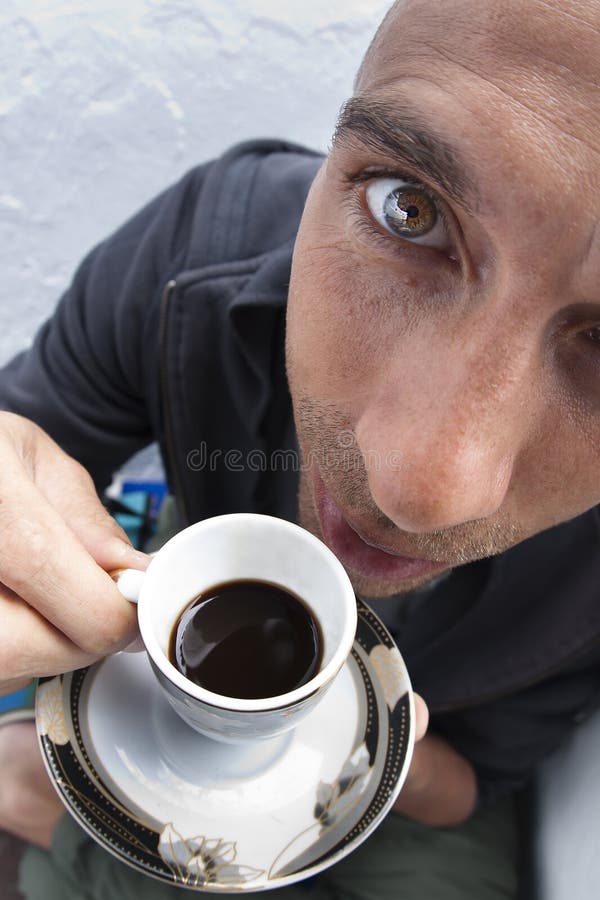 Turkish cofee stock image. Image of espresso, person - 17085537