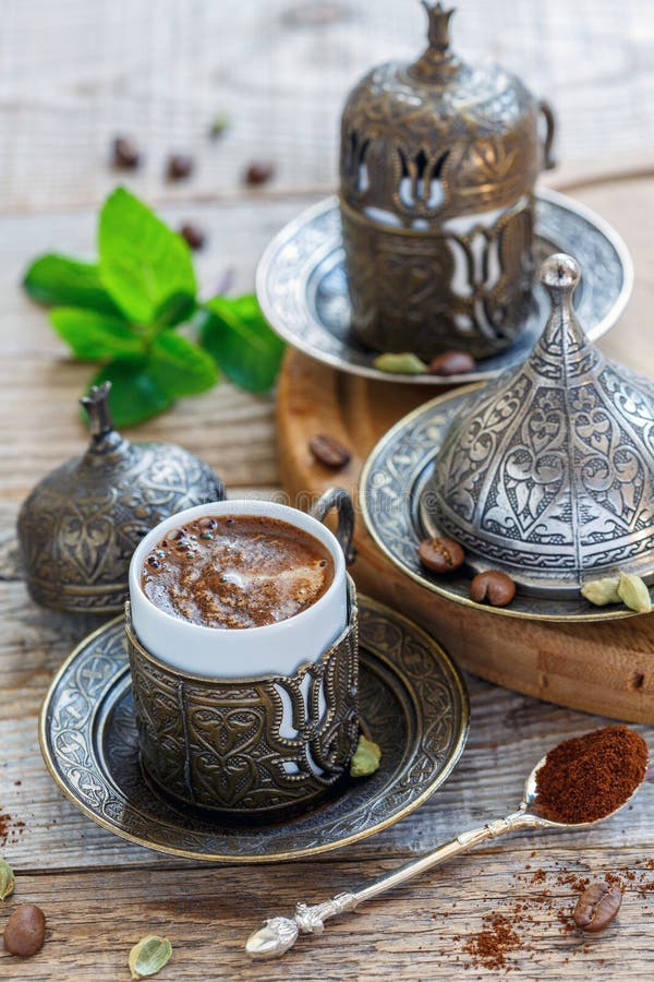 Turkish Coffee with Cardamom. Stock Photo - Image of black, oriental ...