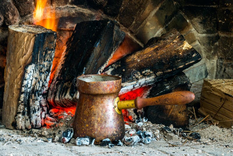 Coffee Roasting Over Fire in Ethiopia Stock Image - Image of fresh ...