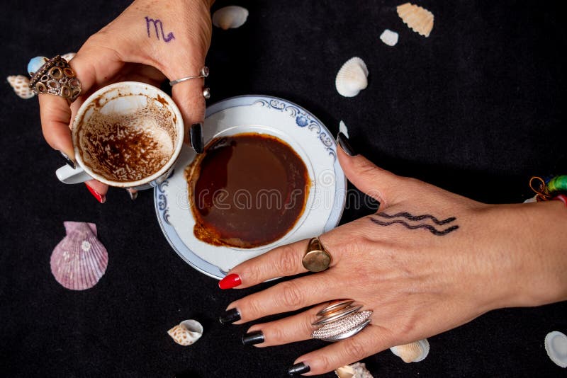 Turkish Coffee and Fortune Telling Lady Stock Photo - Image of fortune ...