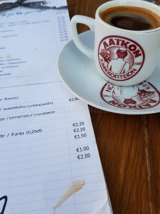 Menu of a Cyprus Restaurant. Editorial Photography - Image of ...