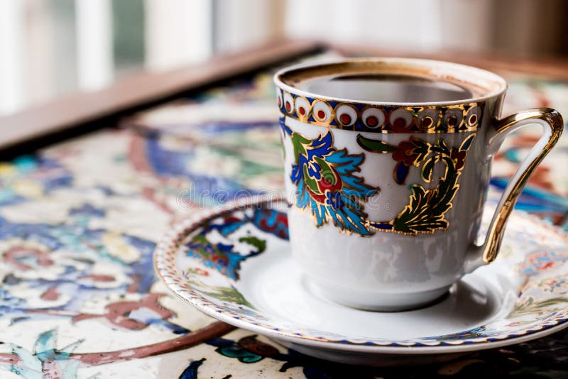 Turkish Coffee in Ottoman Cup Stock Photo - Image of breakfast, food ...