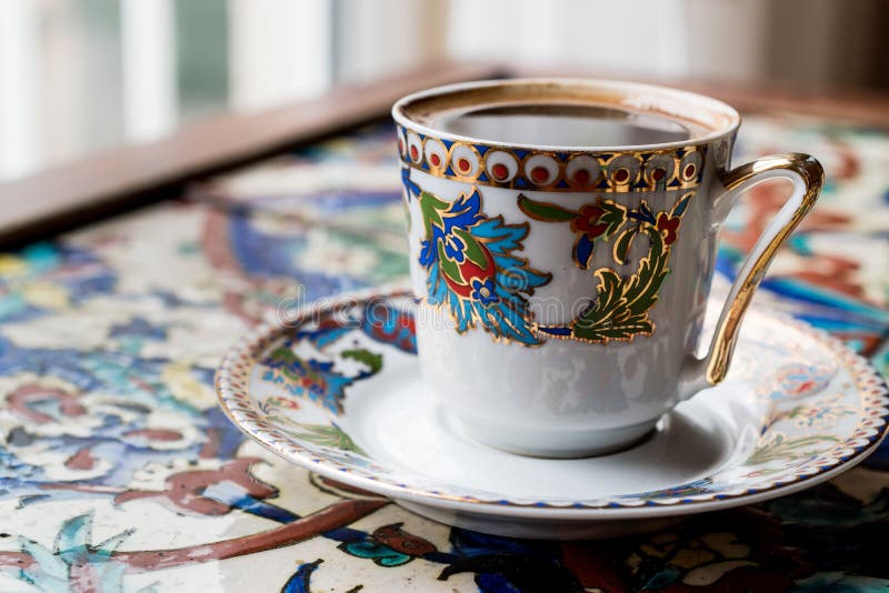 Turkish Coffee in Ottoman Cup Stock Image - Image of cezve, space: 88653947