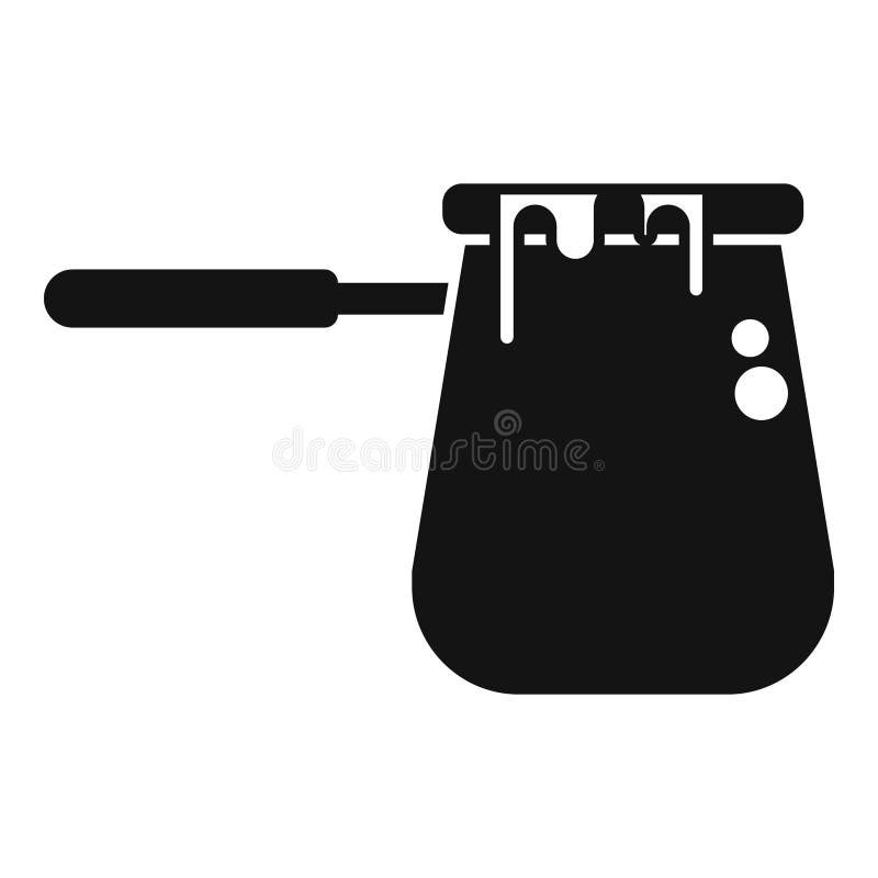 Turkish Coffee Pot Boiling Over with Foam Icon Stock Vector ...