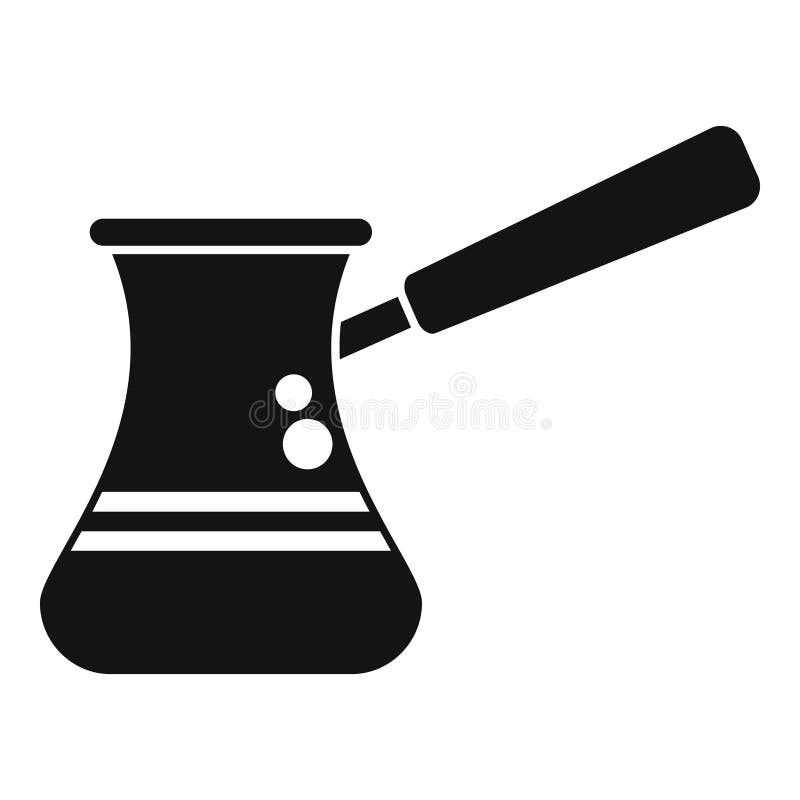 Turkish Coffee Pot Brewing Coffee Icon Showing Traditional Coffee ...