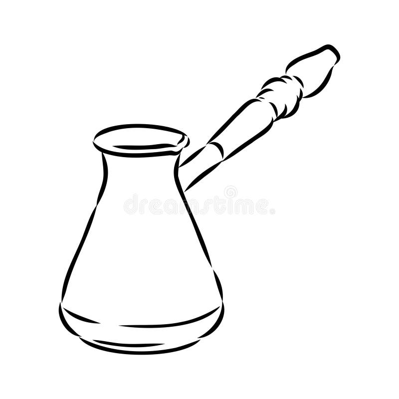 Turkish Coffee, Coffee, Sketch of Coffee Beans, Vector Stock Vector ...