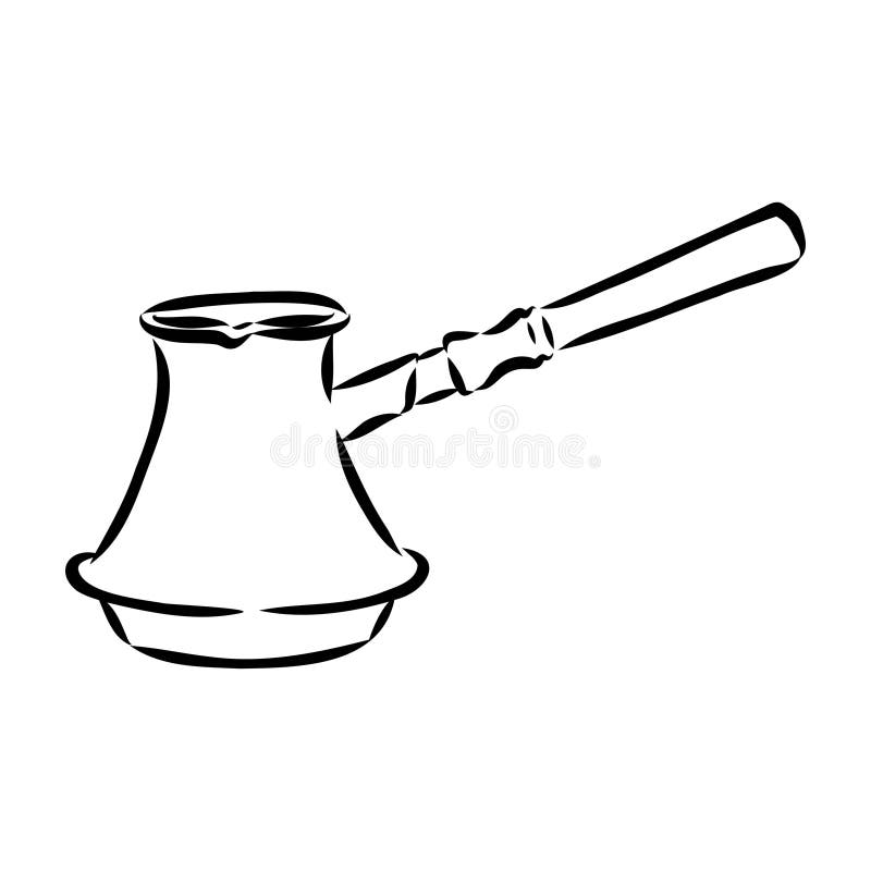 Turkish Coffee, Coffee, Sketch of Coffee Beans, Vector Stock Vector ...