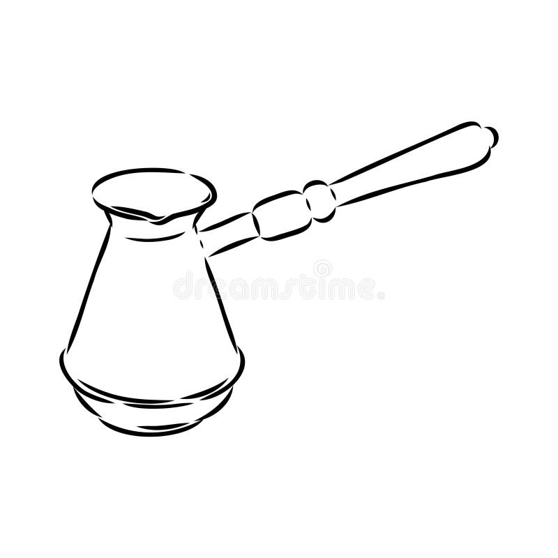 Turkish Coffee, Coffee, Sketch of Coffee Beans, Vector Stock Vector ...