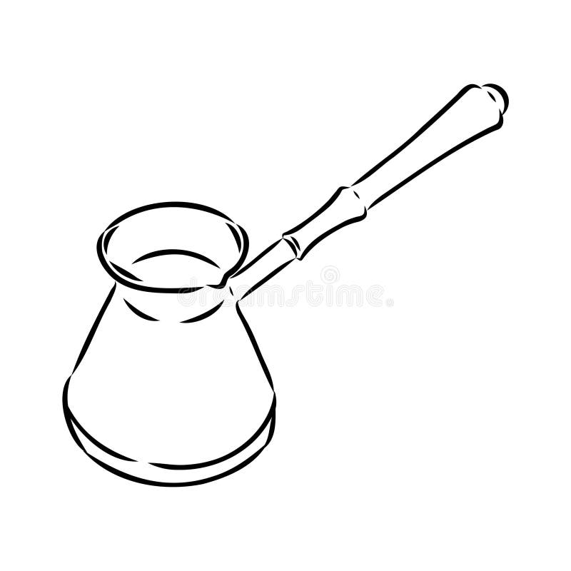 Turkish Coffee, Coffee, Sketch of Coffee Beans, Vector Stock Vector ...