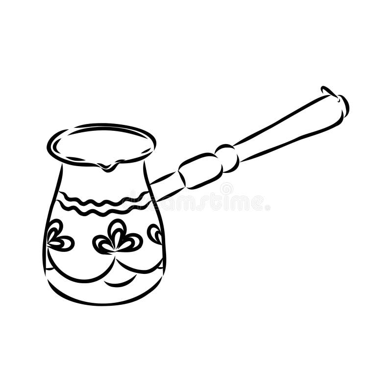 Turkish Coffee, Coffee, Sketch of Coffee Beans, Vector Stock Vector ...