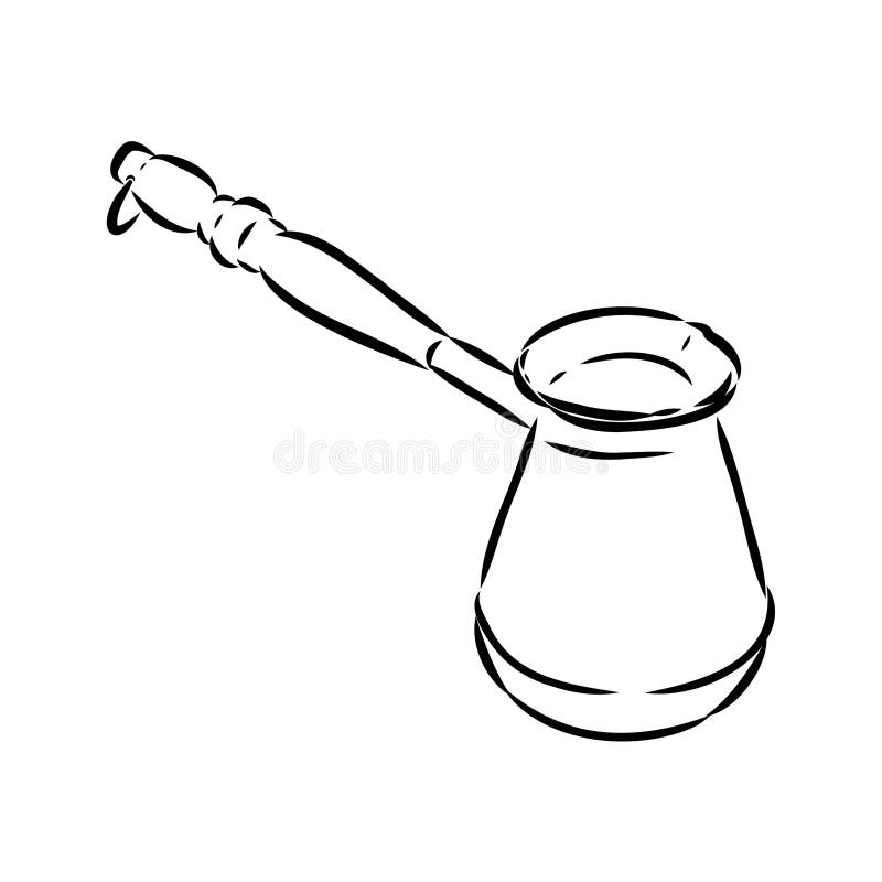 Turkish Coffee, Coffee, Sketch of Coffee Beans, Vector Stock Vector ...