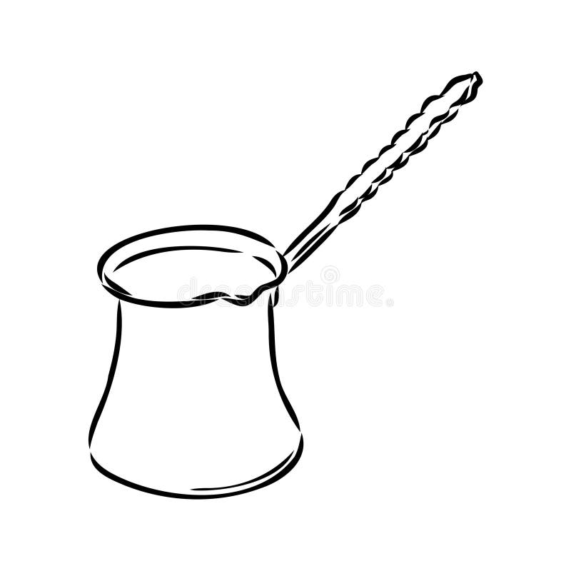 Turkish Coffee, Coffee, Sketch of Coffee Beans, Vector Stock Vector ...