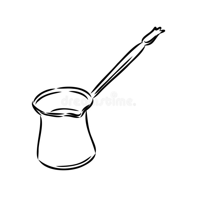 Turkish Coffee, Coffee, Sketch of Coffee Beans, Vector Stock Vector ...