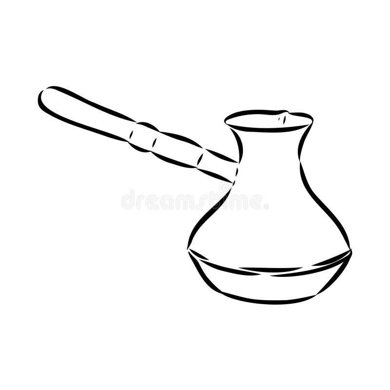 Turkish Coffee, Coffee, Sketch of Coffee Beans, Vector Stock Vector ...