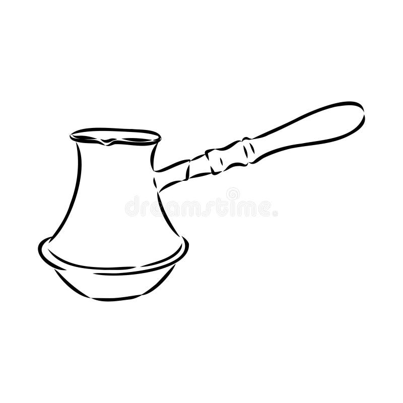 Turkish Coffee, Coffee, Sketch of Coffee Beans, Vector Stock Vector ...