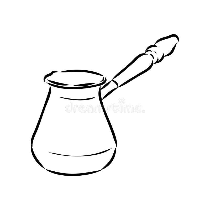 Turkish Coffee, Coffee, Sketch of Coffee Beans, Vector Stock Vector ...