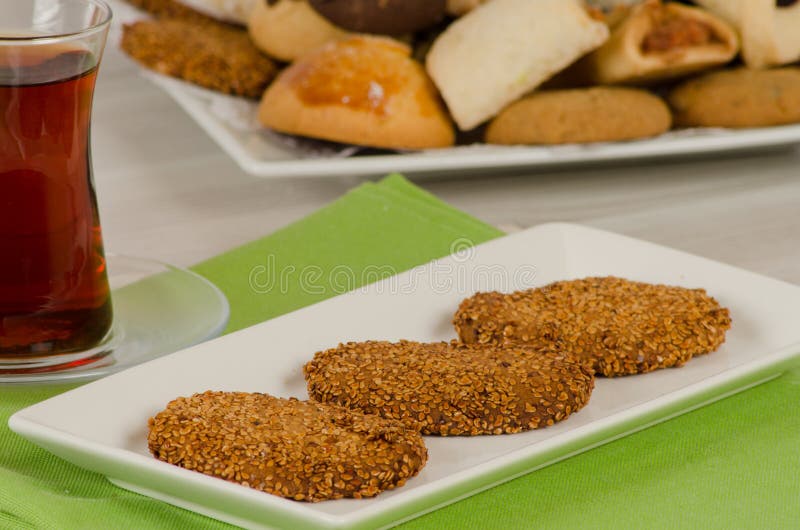 Turkish Cookie from Turkish Cuisine Stock Image - Image of dessert ...