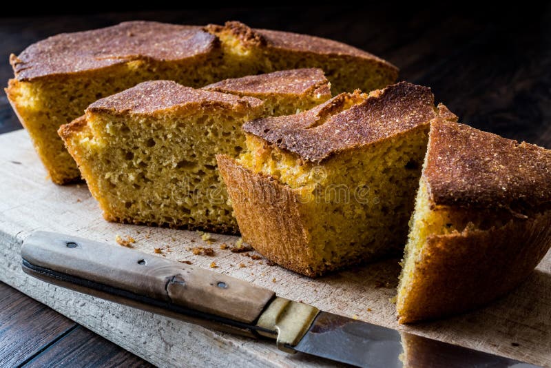 Turkish Cornbread / Misir Ekmegi on Wooden Surface Stock Image - Image ...