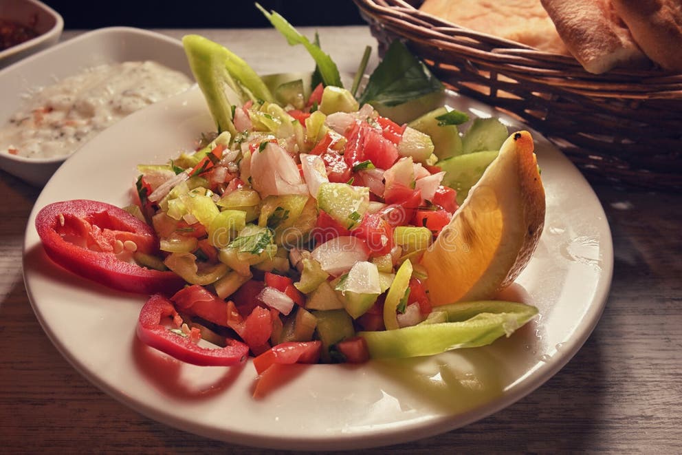 Turkish Cuisine Salad Starter Appertizer Stock Photo - Image of grilled ...
