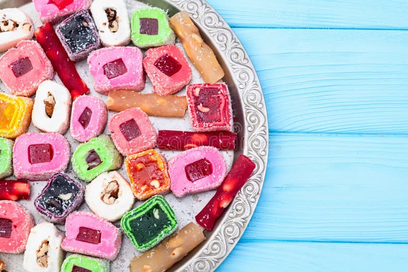 Turkish Delight Candy . Rahat Lokum Photography Stock Image - Image of ...