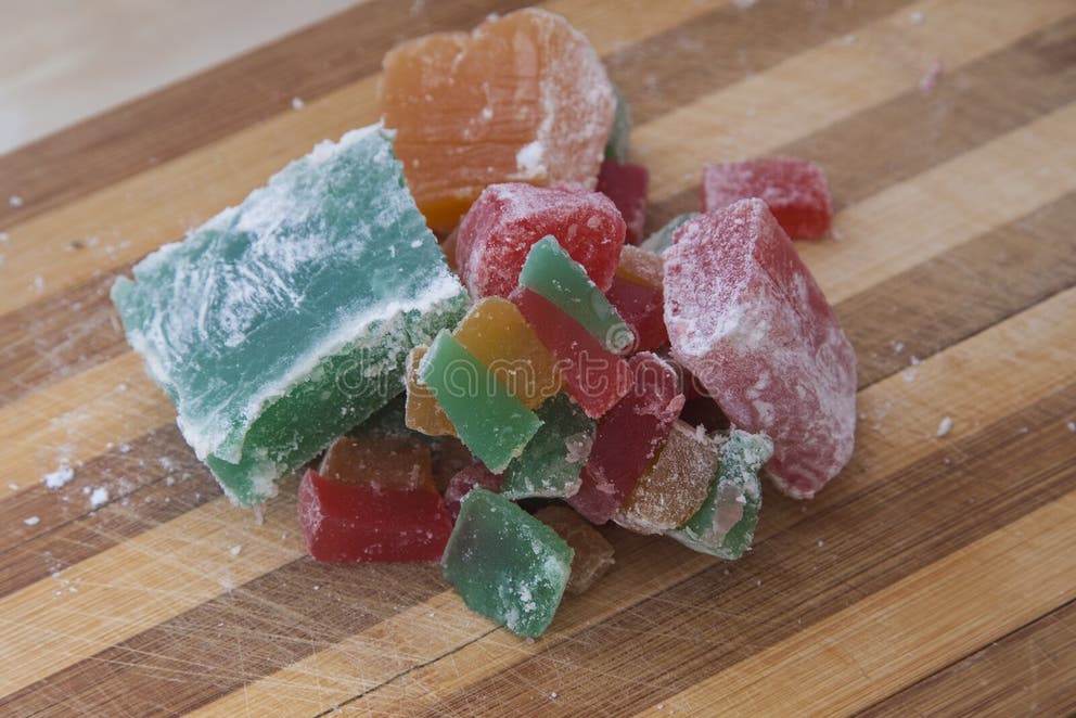 Turkish Delight on a Cutter Stock Image - Image of sweet, delight: 30133693