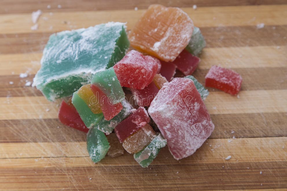 Turkish Delight on a Cutter Stock Photo - Image of sticky, sweet: 30133714