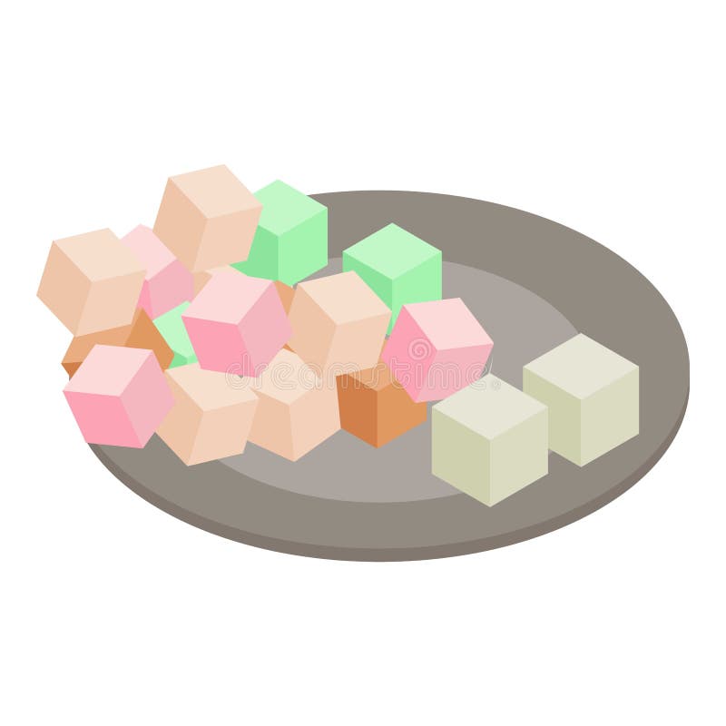 Turkish Delight Icon, Isometric Style Stock Vector - Illustration of ...