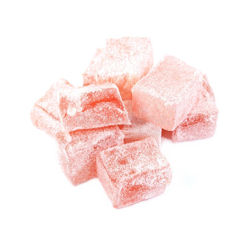 Turkish Delight Isolated on White. Stock Photo - Image of turkey ...