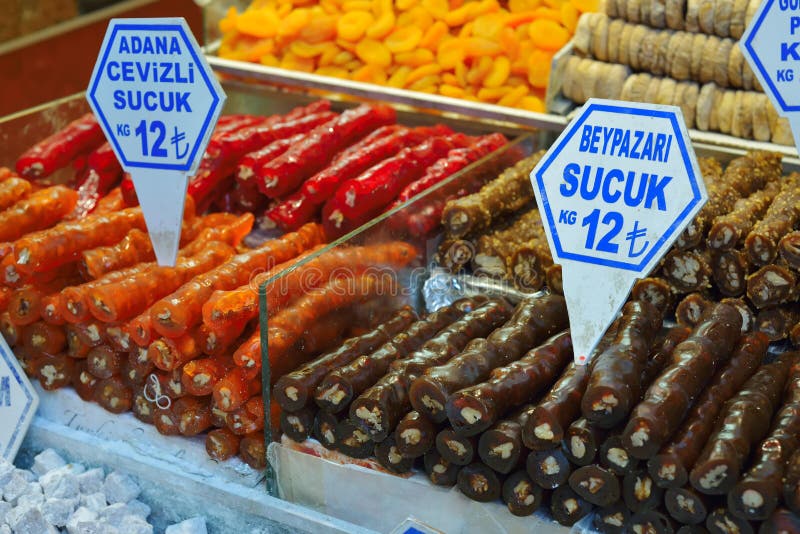 Turkish Delight in Istanbul Bazaar Stock Photo - Image of mells ...