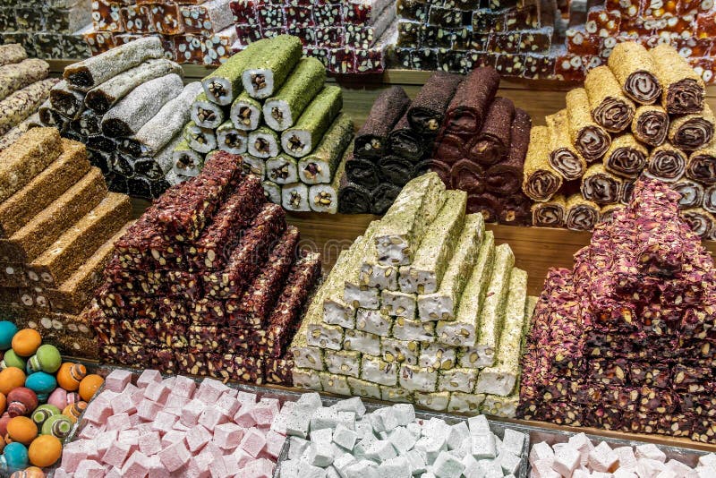 Turkish delight or lokum stock image. Image of istanbul - 65350755