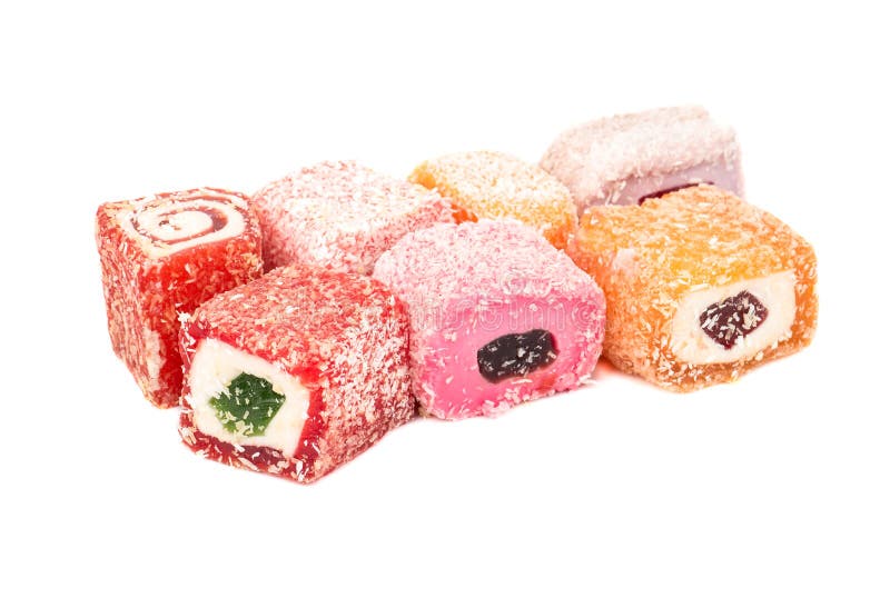 Turkish delight lokum stock image. Image of confection - 83474001