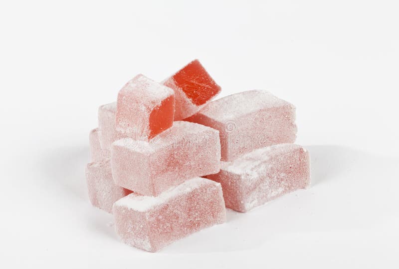 Red Turkish delight stock image. Image of gelatin, flavour - 6541431