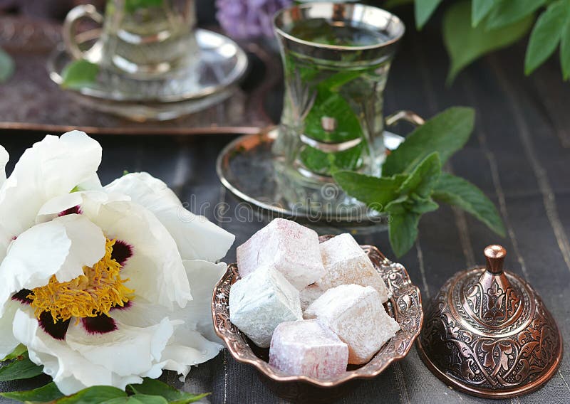 Turkish delight stock image. Image of east, plate, arabic - 31130339