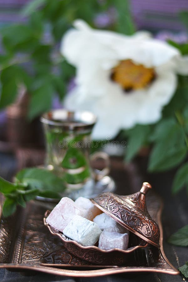 Turkish delight stock image. Image of pink, green, cuisine - 31131899