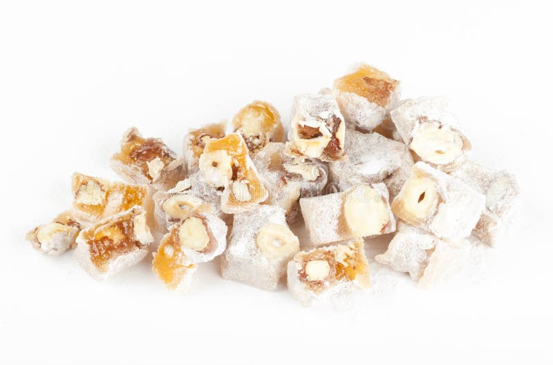Turkish delight with nuts stock image. Image of sweet - 58137251