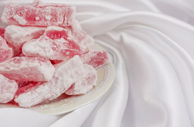 Turkish Delight with Pink Rose Flavour Stock Image - Image of sweet ...