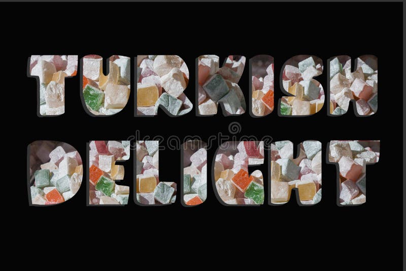 Turkish Delight of Various Color and Turkish Delight Text Stock Image ...