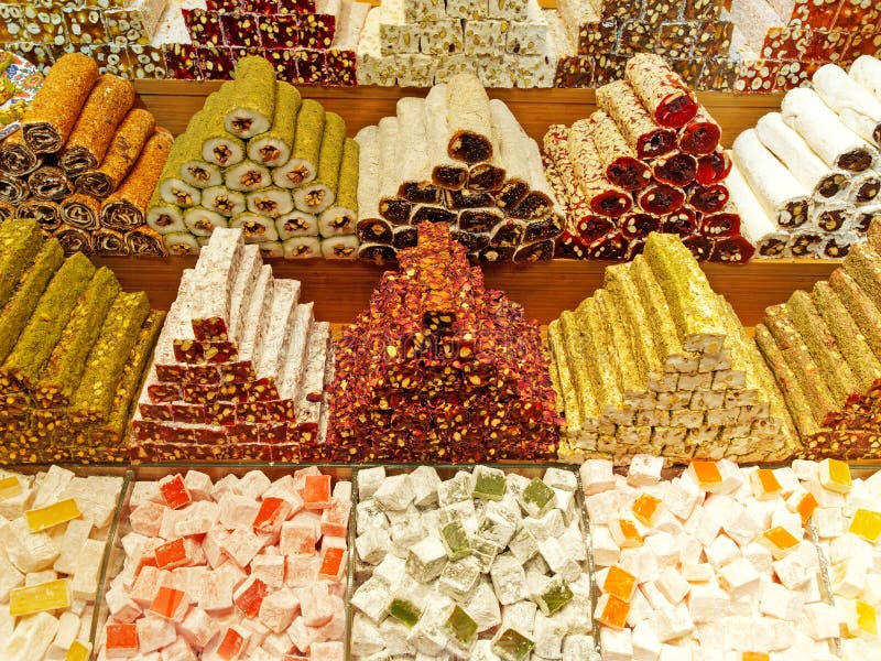 Turkish Delights in Grand Bazaar - Istanbul Turkey Stock Photo - Image ...