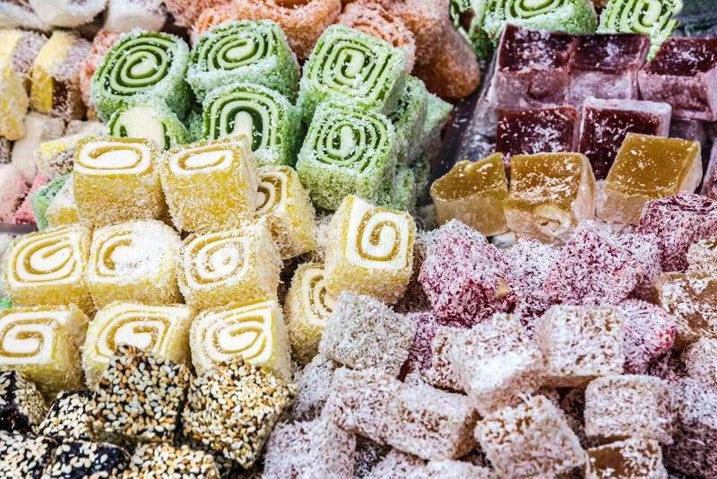 Turkish Delights Rahat Lokum Traditional Sweet Food Stock Photo - Image ...